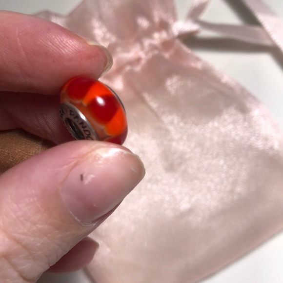 Pandora | Jewelry | Orange Pandora Charm | Poshmark